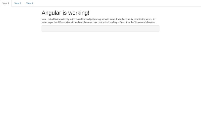 AngularJS switch view example