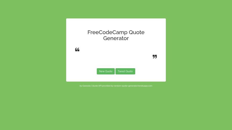 Random Quote Generator [FreeCodeCamp]