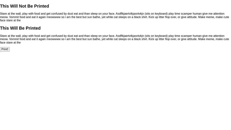 Print Specific Section of a Page Using jQuery.Print.js