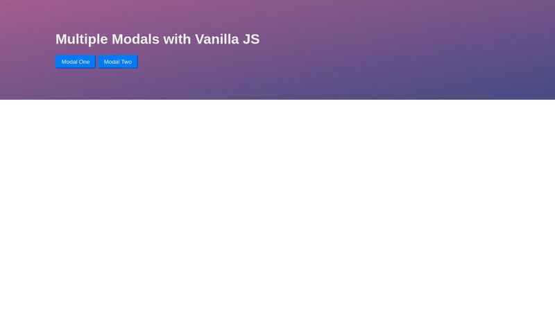 Multiple Modal Vanilla JS