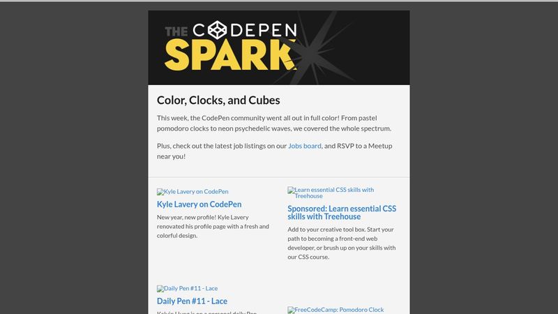 The CodePen Spark #63: Colors, Clocks, and Cubes