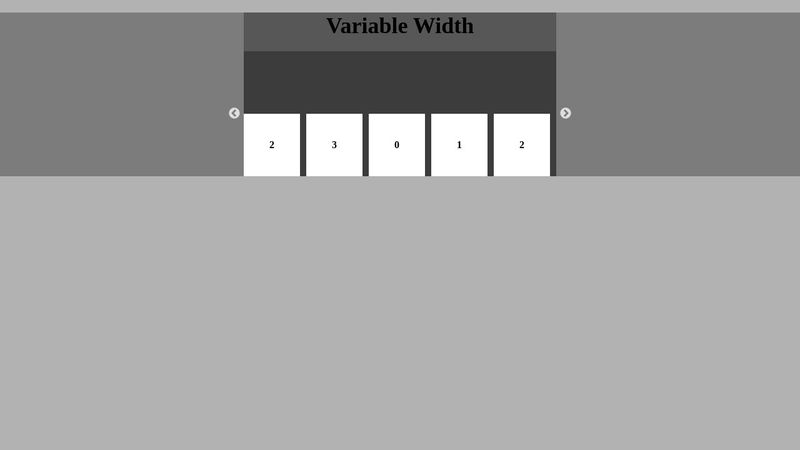 Slick.js Variable Width