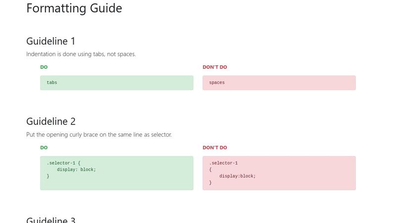 CSS Formatting Guide