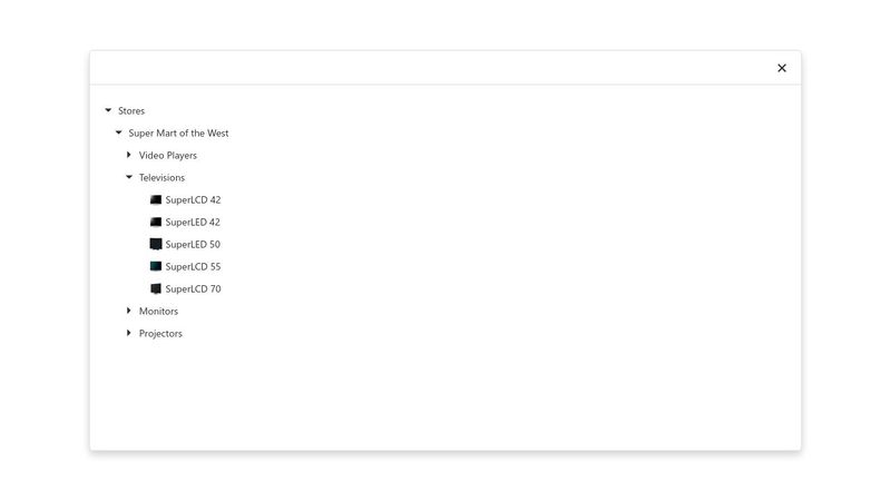 Plain Data Structure - DevExtreme jQuery Tree View