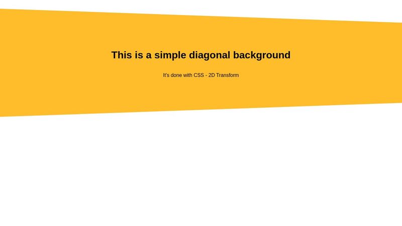 Simple CSS Transform Diagonal Background