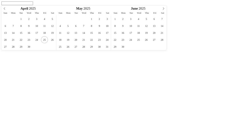 multiple month with Flatpickr.