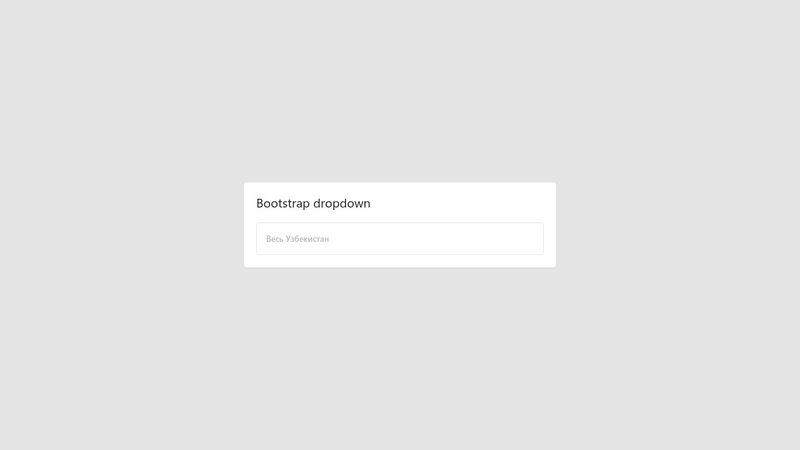 Bootstrap dropdown