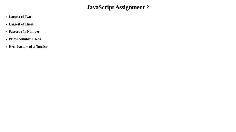 JS Assignment 2