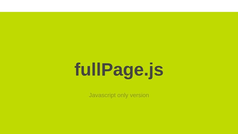 full page scroll with large content section
