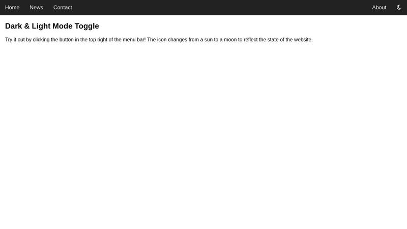 Toggle Light & Dark Mode