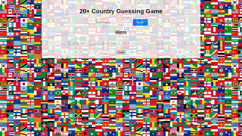 Guess the Country (HTML + JavaScript)
