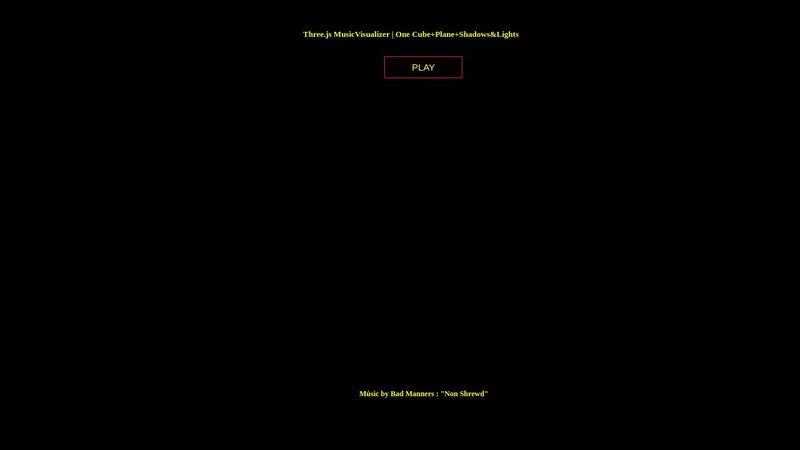 Codepen Threejs One Cube Dancing Music On A Plane😎