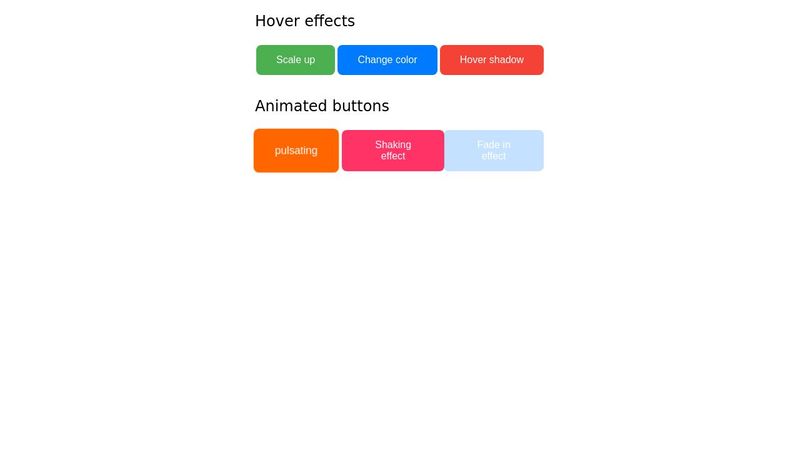 Simple button CSS hover effects and animation