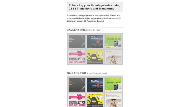 CSS3 Transitions Thumb Gallery (2012)