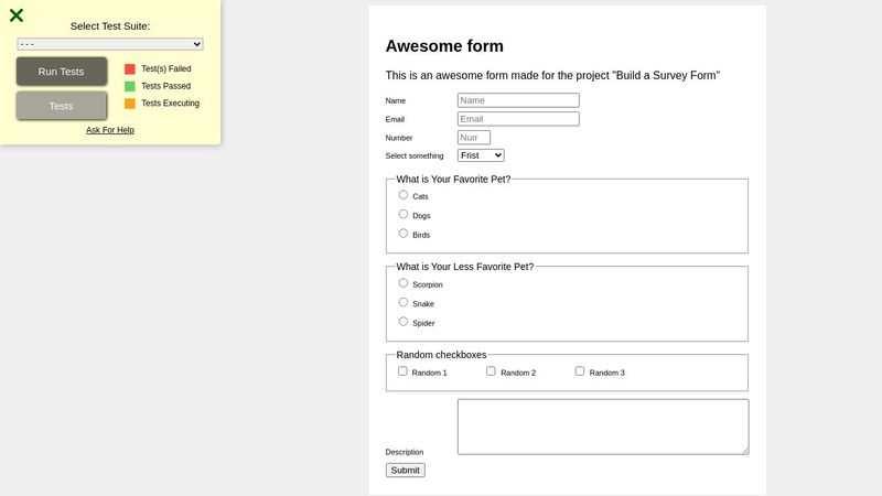 Responsive Web Design Projects Build A Survey Form