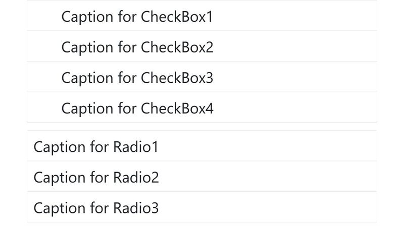 Bootstrap list-group-items as checkboxes and radio buttons (using pure CSS)