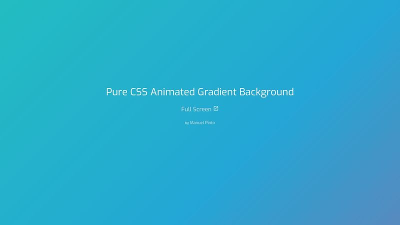 Pure CSS Gradient Background Animation