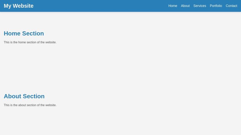 Fixed Navbar with Smooth Scroll