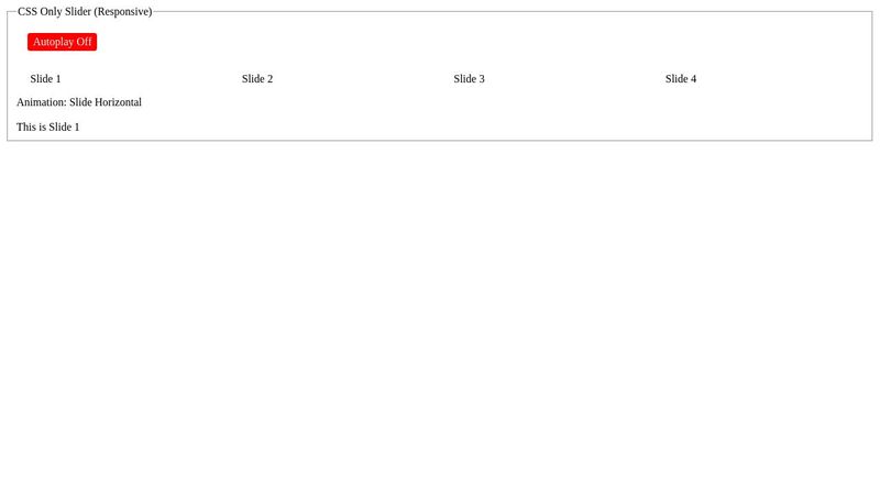 CSS Only Slider