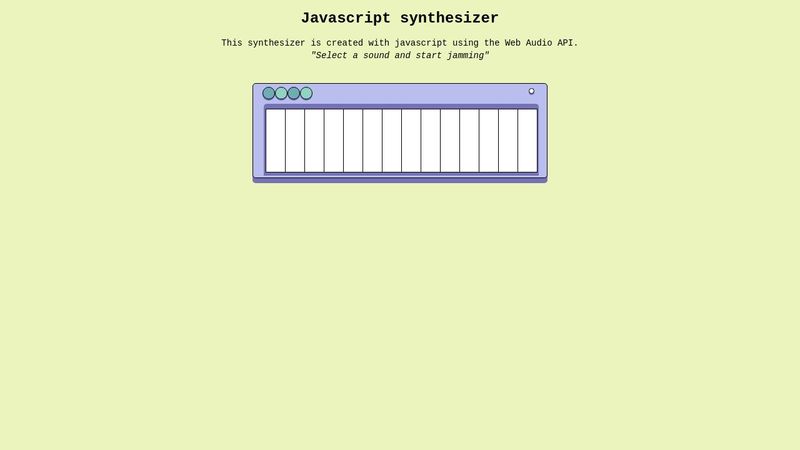 Javascript Synthesizer