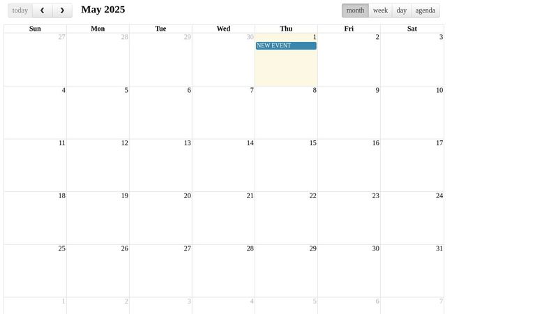 fullCalendar with custom agenda view