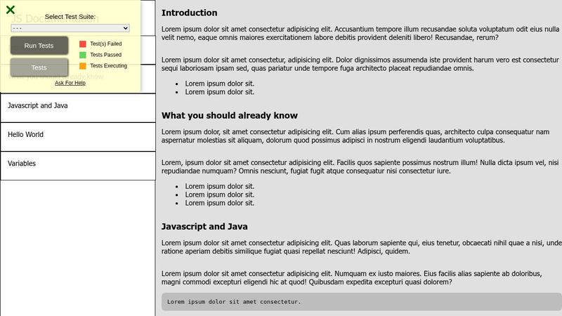 Technical Documentation Page