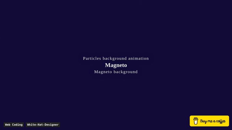 Magneto particles background animation