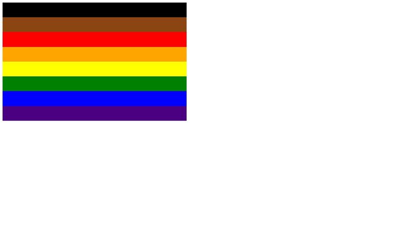 LGBTQ+ Flags in CSS: Philadelphia Pride Flag