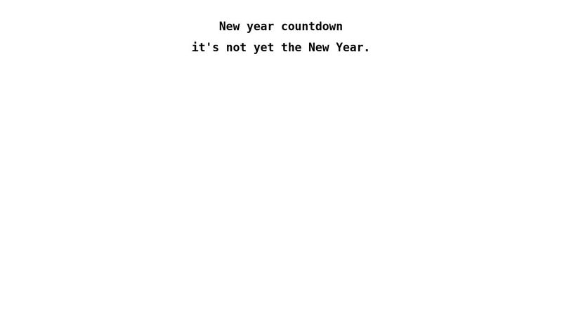 new year countdown