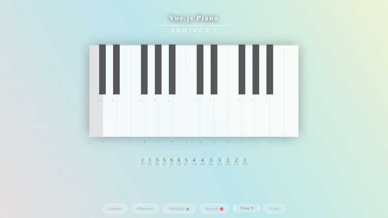 Works | Vue.js Piano互動鋼琴