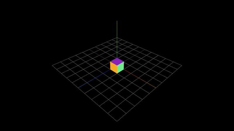 Three.js roll cube