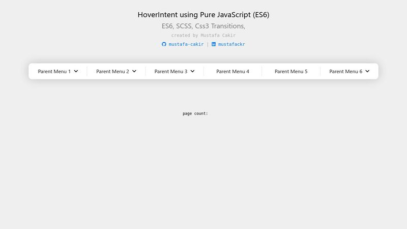 HoverIntent using pure JavaScript (ES6)