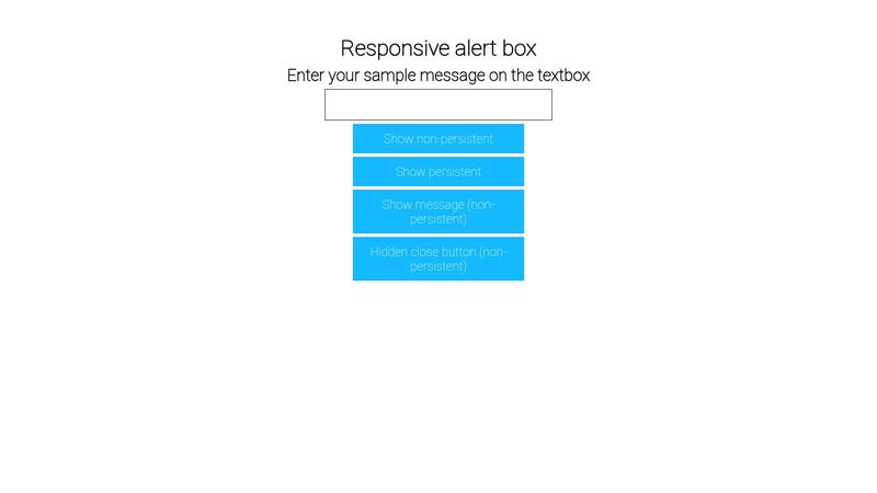 Responsive alert box CSS