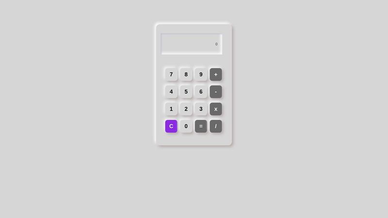 Pure CSS neumorphism calculator