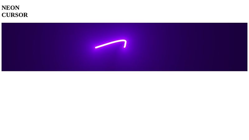 ThreeJS Toys - Neon Cursor