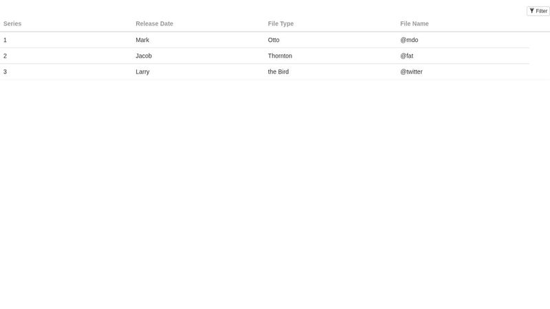 individual column filtering table using placeholders