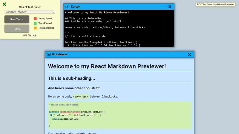React Markdown Preview