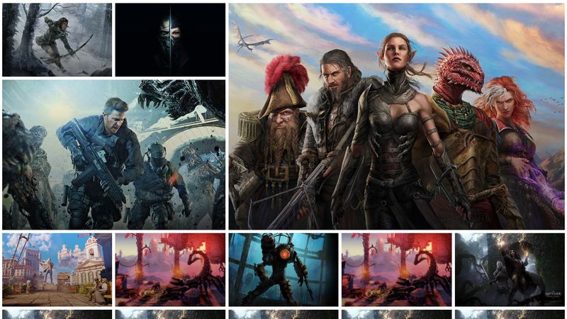 Gallery layout with CSS Grid's grid-template-areas