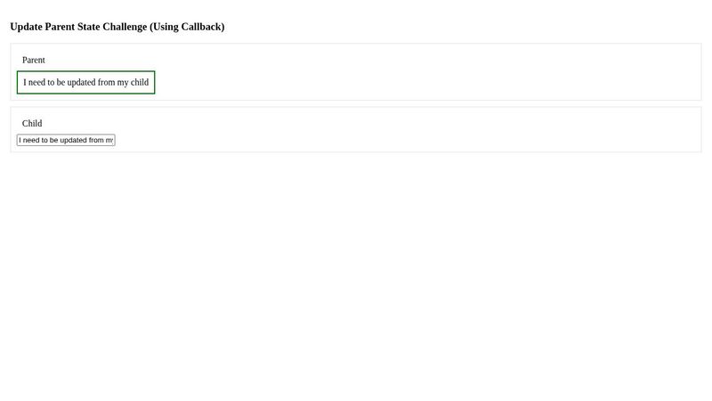 #6 React Coding - Update Parent State From Child (Exercise)