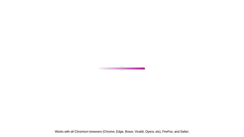 CSS Only Alpha color channel slider