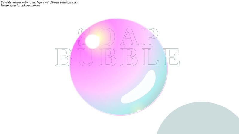 Soap bubble CSS.