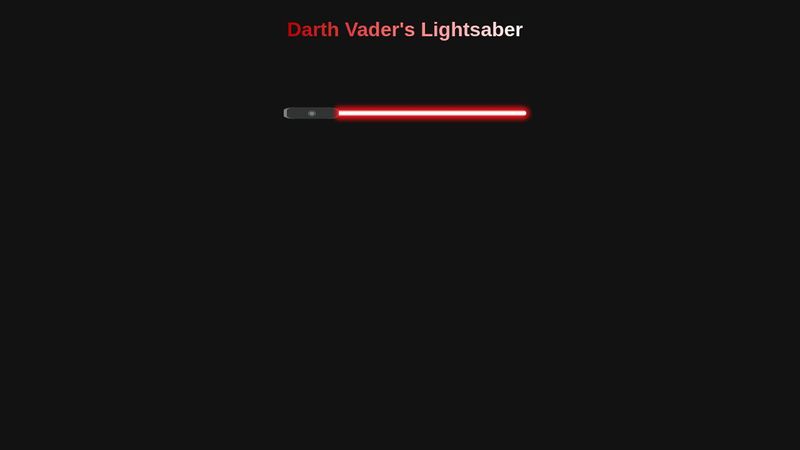 CSS Only Darth Vader's Lightsaber Animation