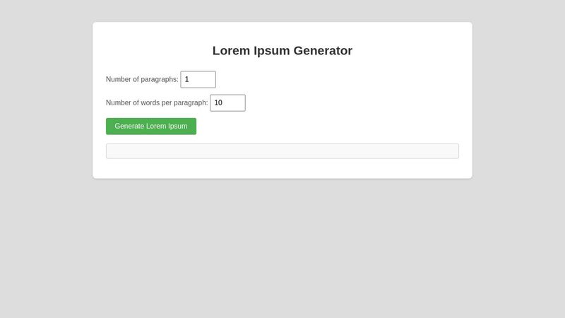 JavaScript Lorem Ipsum Generator