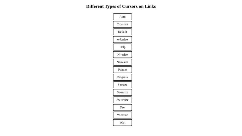 Different Type of Cursors