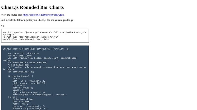 Chart.js Rounded Bars