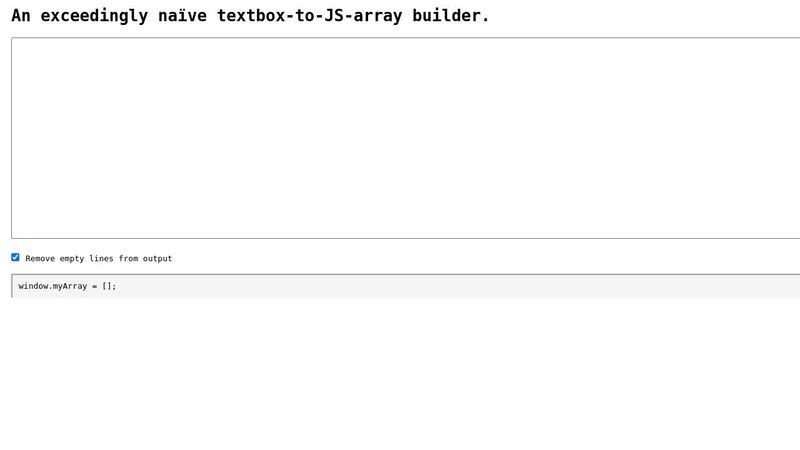 to JS array builder