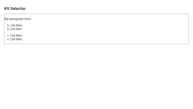 Basic CSS Selectors: