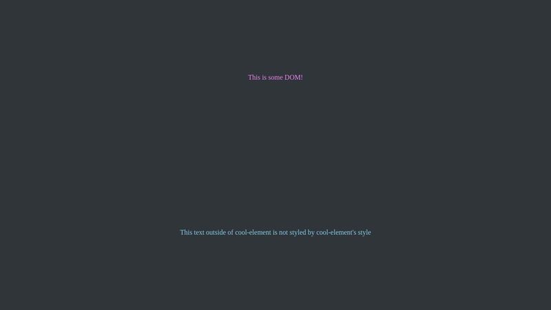 Lume Element: `static css` property for scoped styling