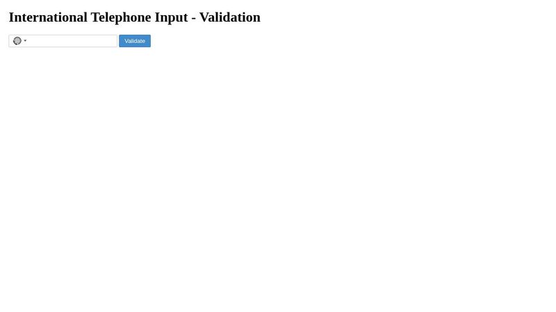 intl-tel-input Telephone Input