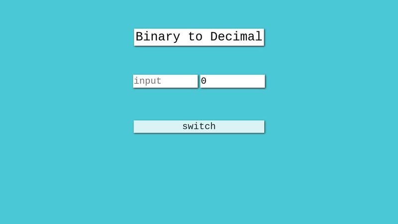Binary/decimal converter